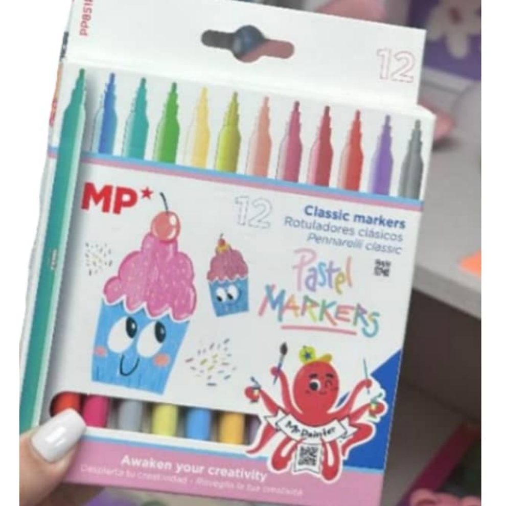 MARCADORES COLOR PASTEL 12 UNIDADES – detallesvipccs
